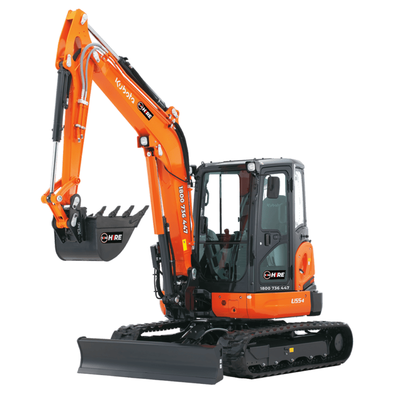 Kubota U55-4 5.5 Tonne Mini Excavator - Sem Hire Specs